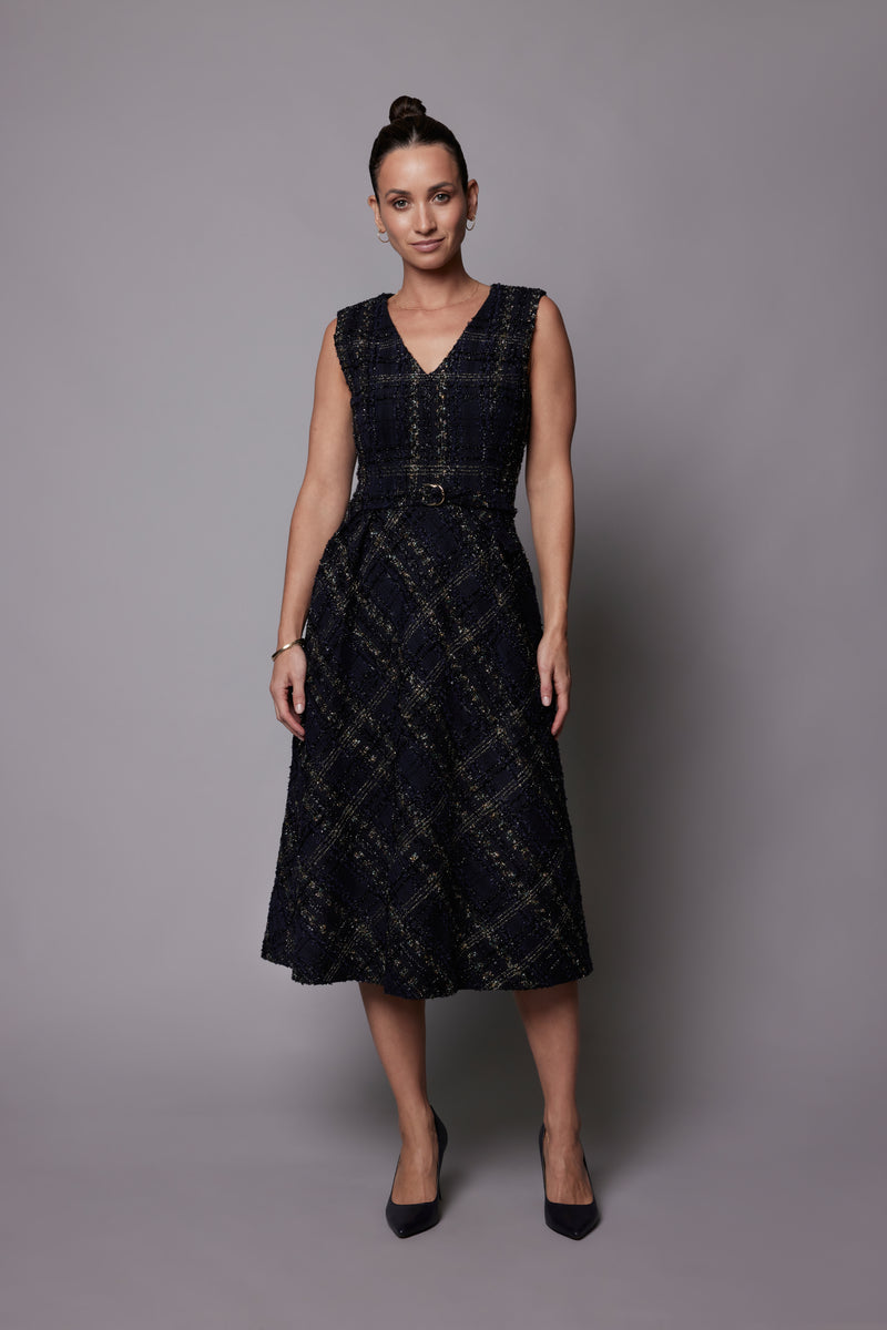 Lyon Dress Tweed – Karen Gee